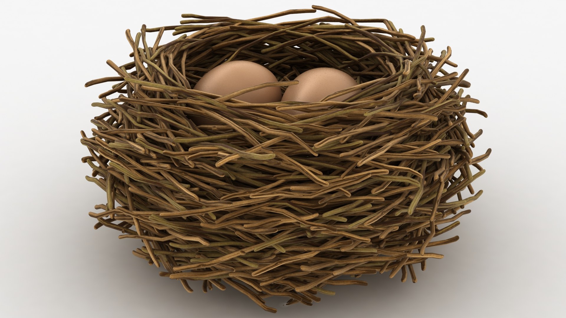 3D Realistic Bird Nest 06 - TurboSquid 1562206