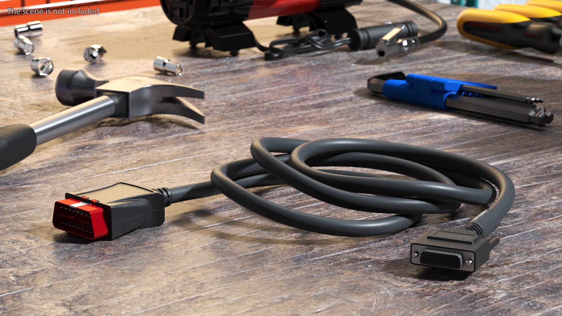 3D Bosch ADS 625 OBD II Cable - TurboSquid 1859308