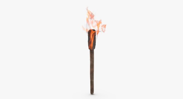 c4d medieval hand torch