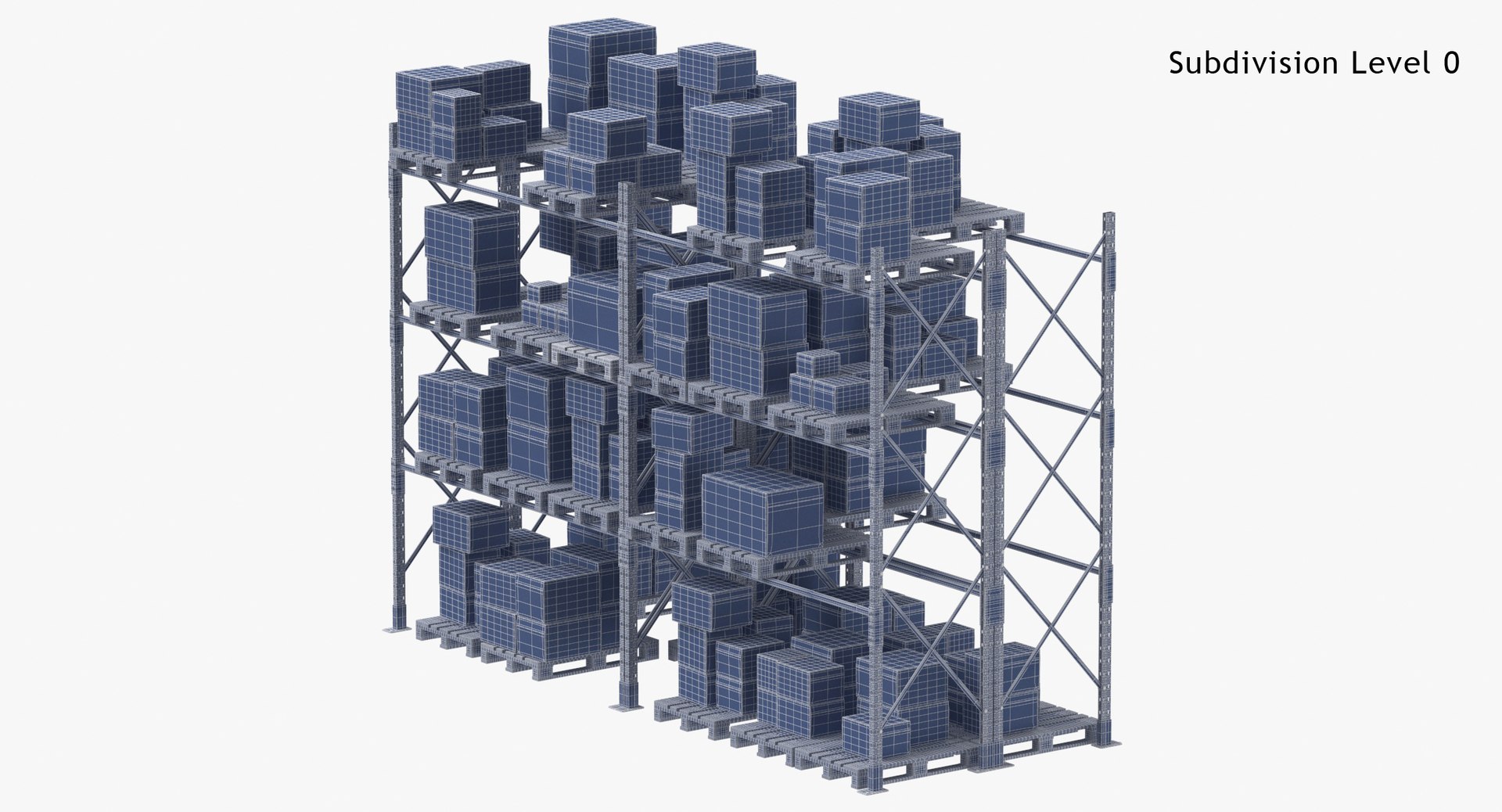 Warehouse Shelf Full 3D - TurboSquid 2032596