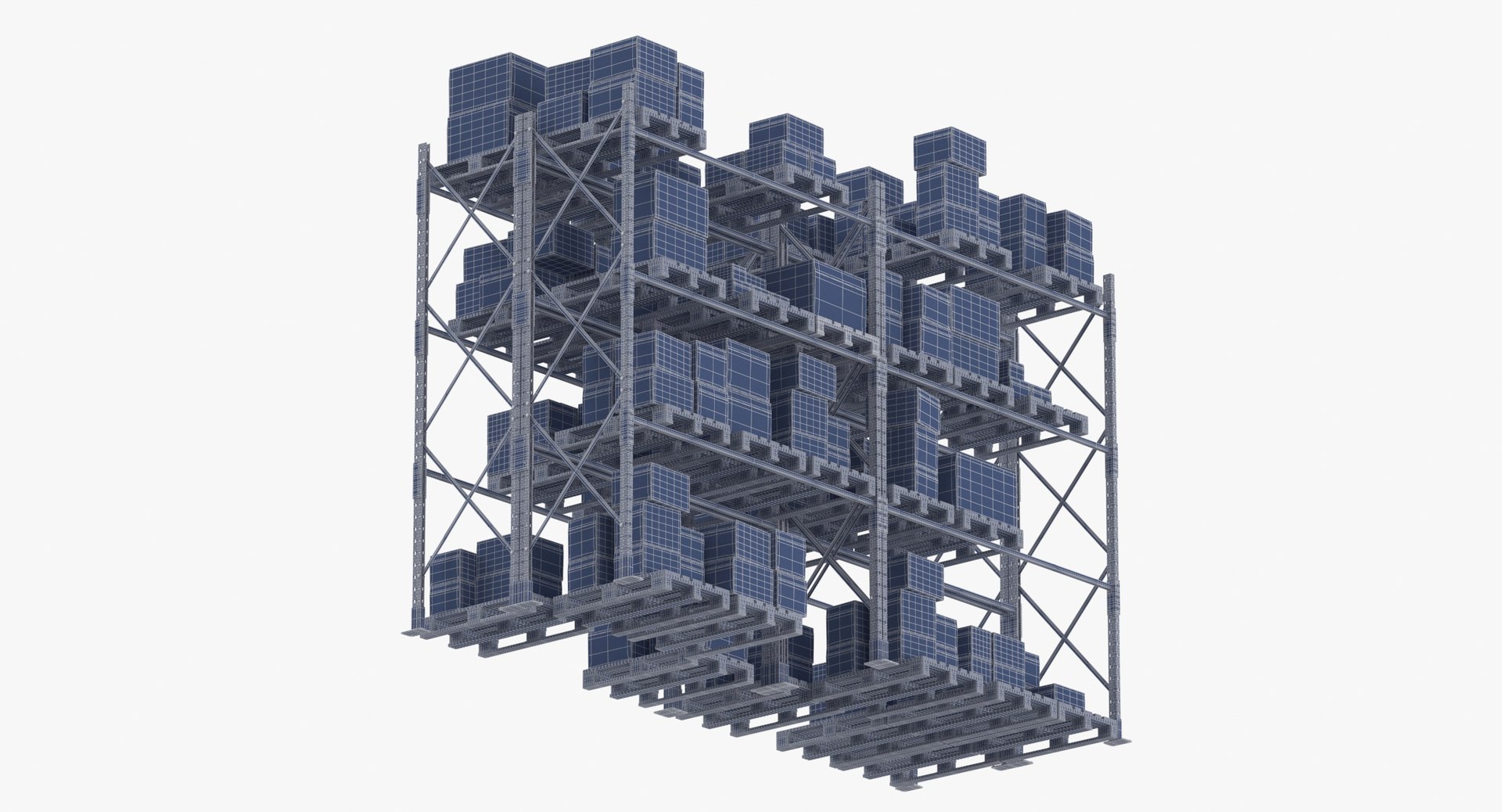 Warehouse Shelf Full 3D - TurboSquid 2032596