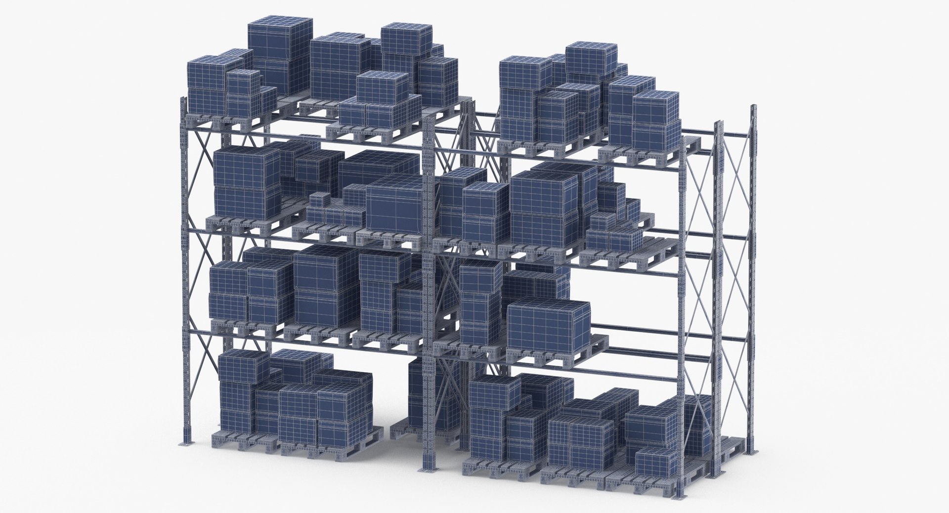 Warehouse Shelf Full 3D - TurboSquid 2032596