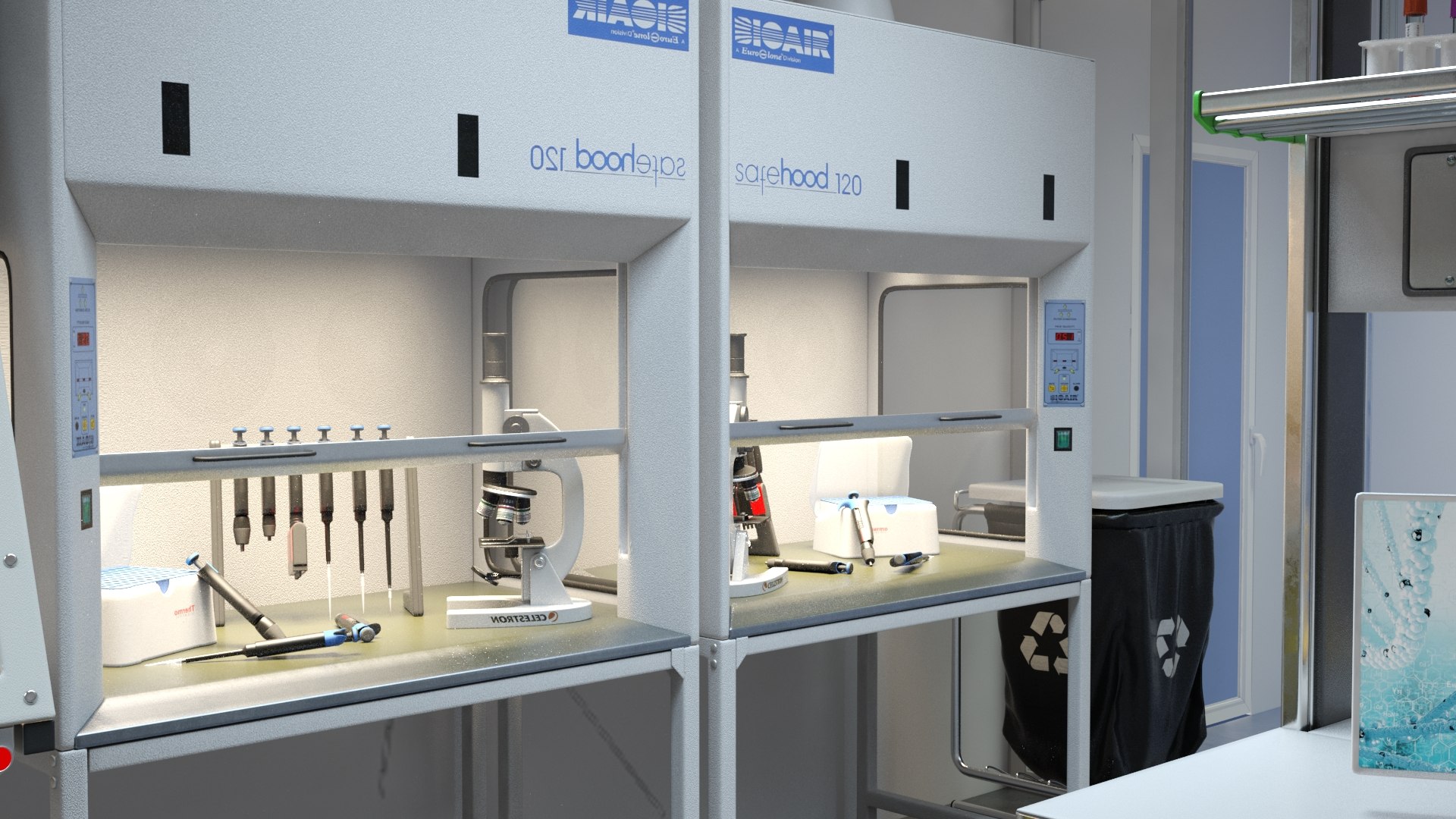 3D scientific laboratory lab model - TurboSquid 1625633