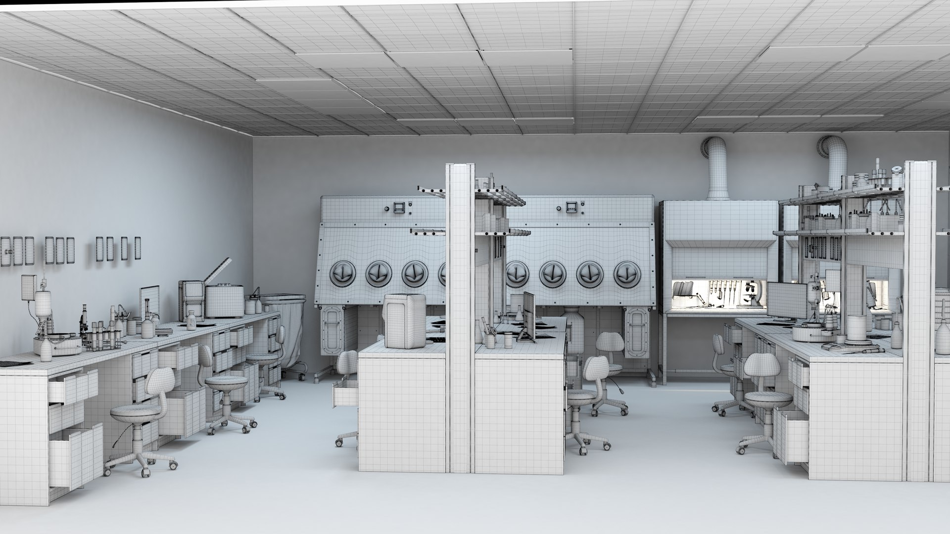 3D scientific laboratory lab model - TurboSquid 1625633