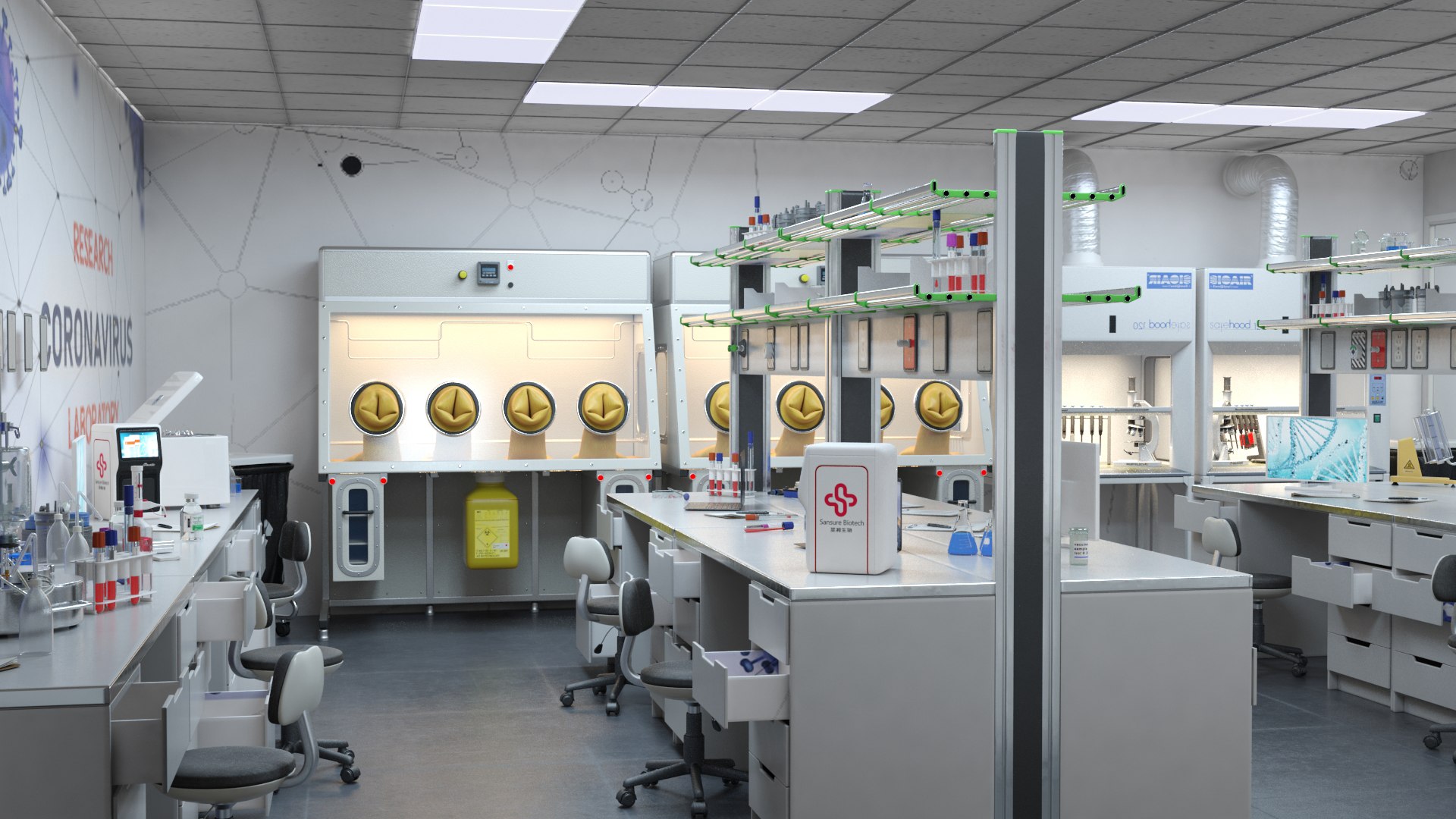 3D scientific laboratory lab model - TurboSquid 1625633