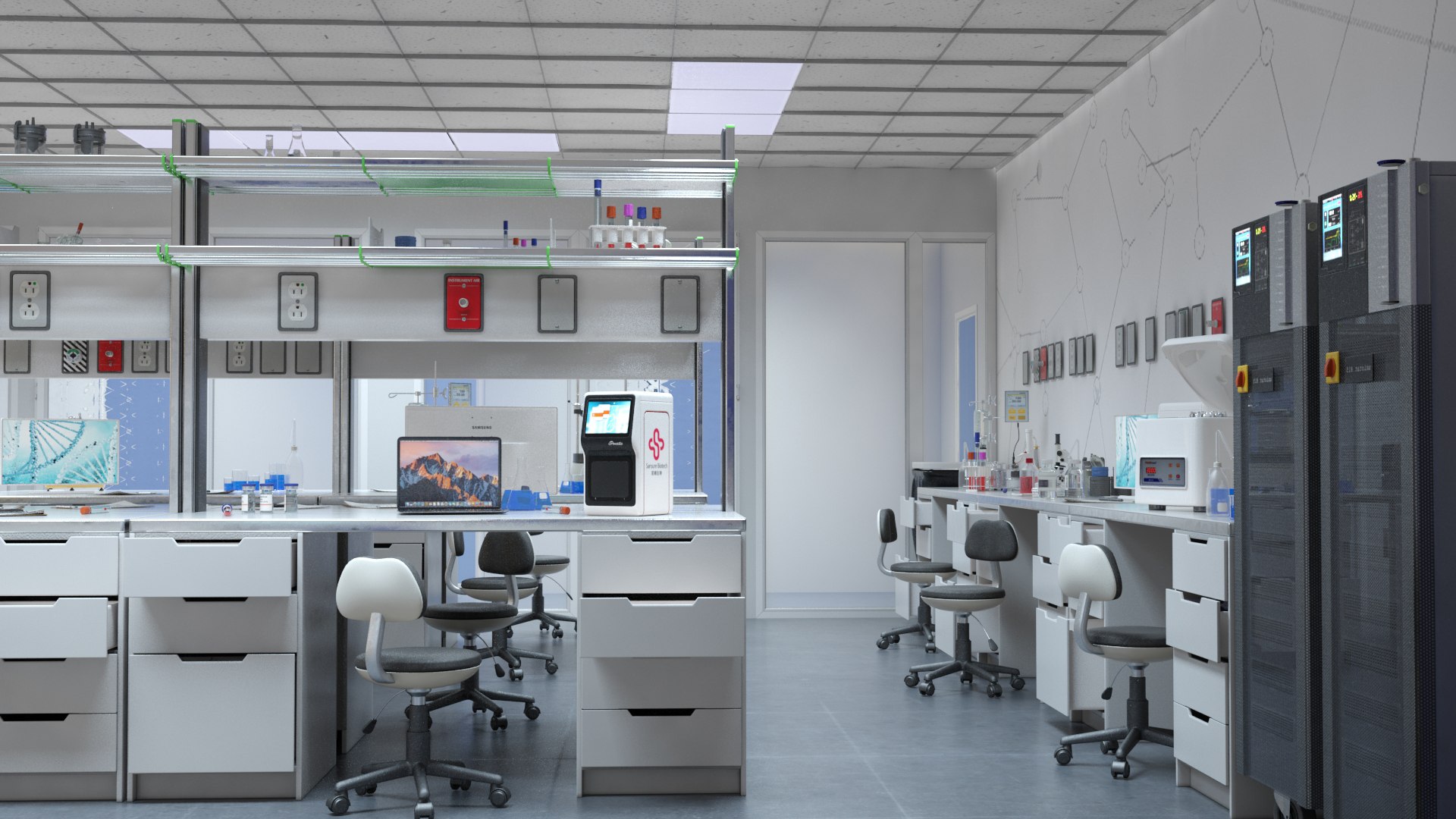 3D scientific laboratory lab model - TurboSquid 1625633