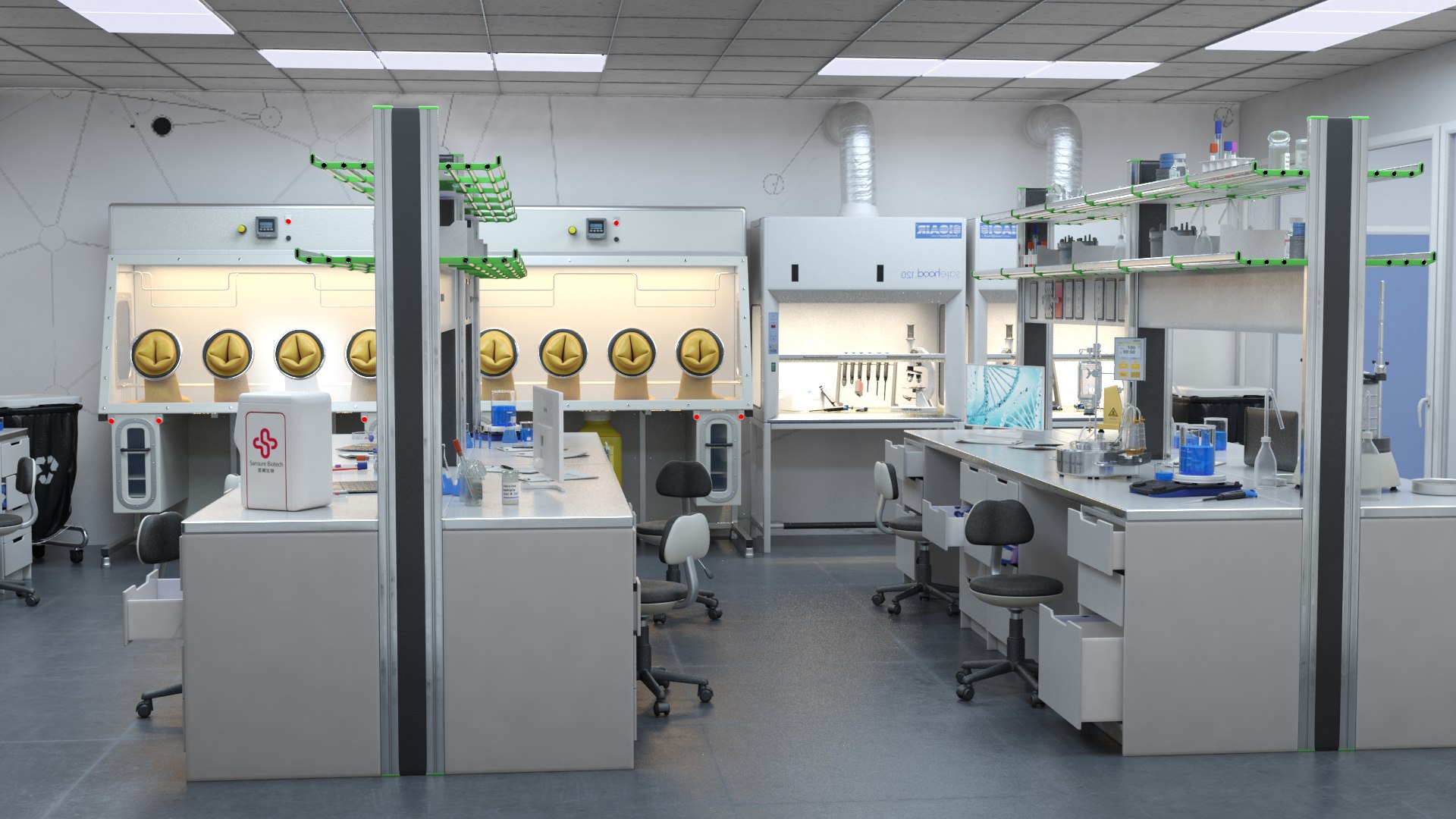 3D scientific laboratory lab model - TurboSquid 1625633