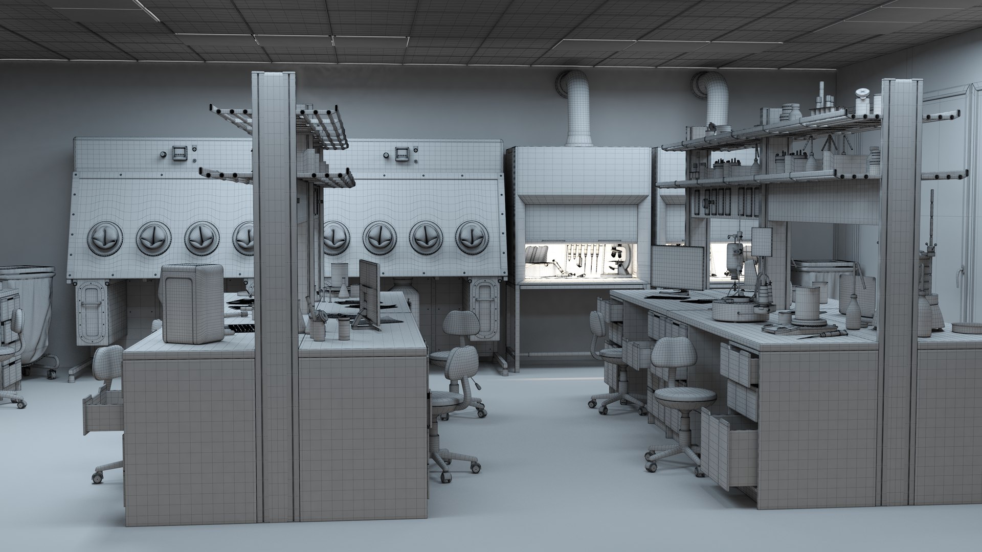 3D scientific laboratory lab model - TurboSquid 1625633