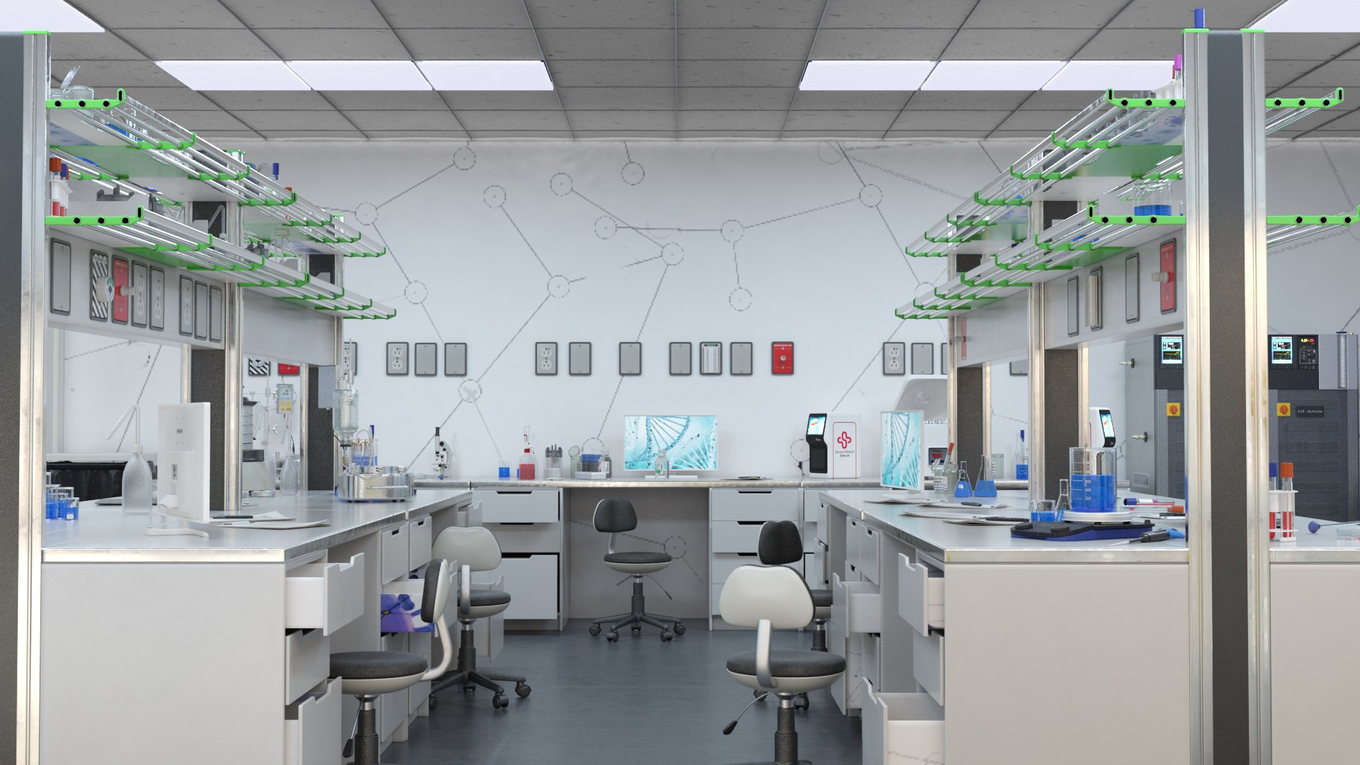 3D scientific laboratory lab model - TurboSquid 1625633