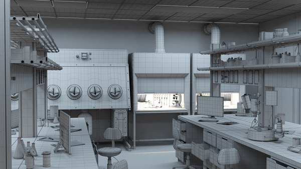 3D scientific laboratory lab model - TurboSquid 1625633