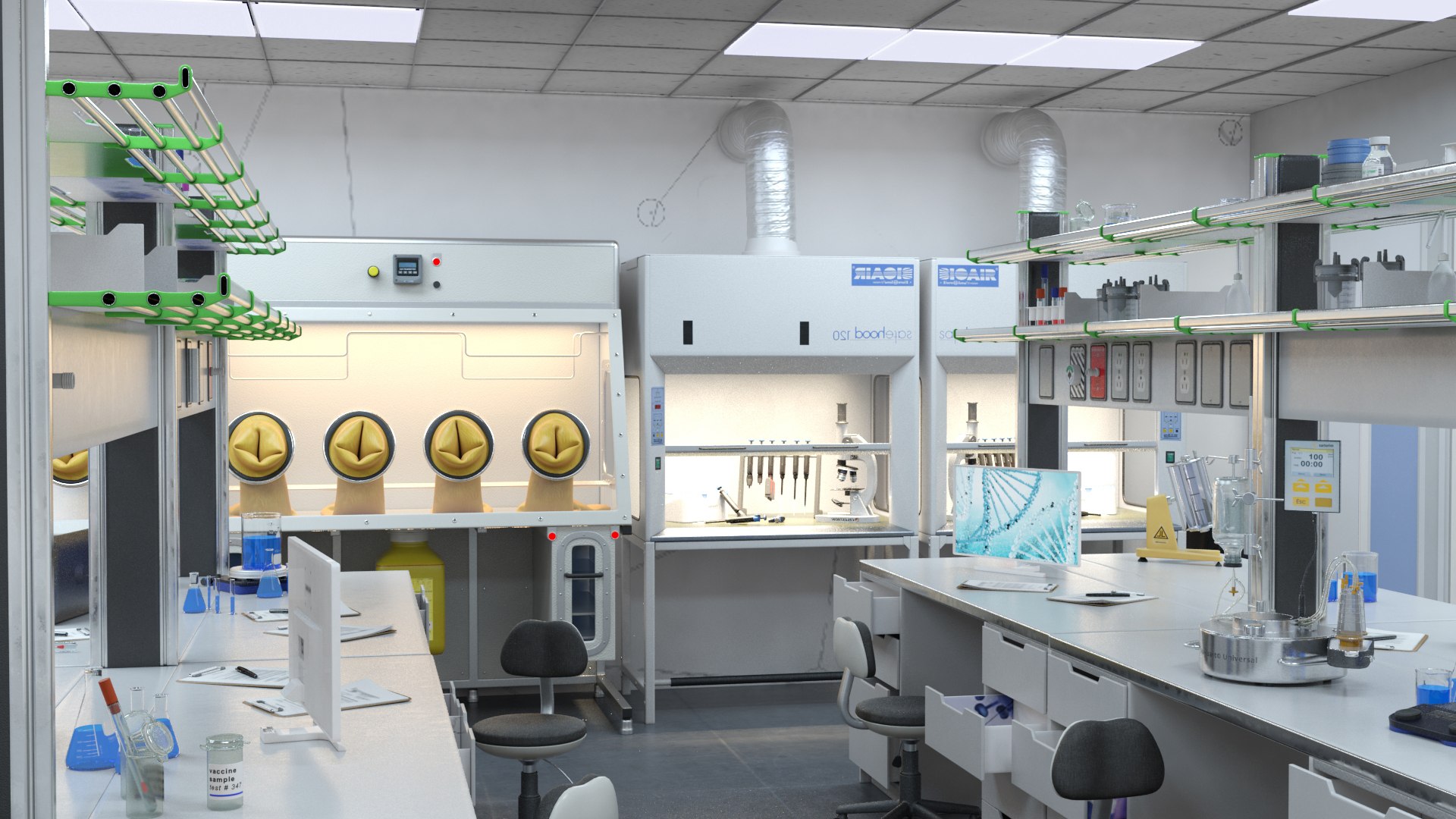 3D scientific laboratory lab model - TurboSquid 1625633