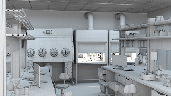 3D scientific laboratory lab model - TurboSquid 1625633
