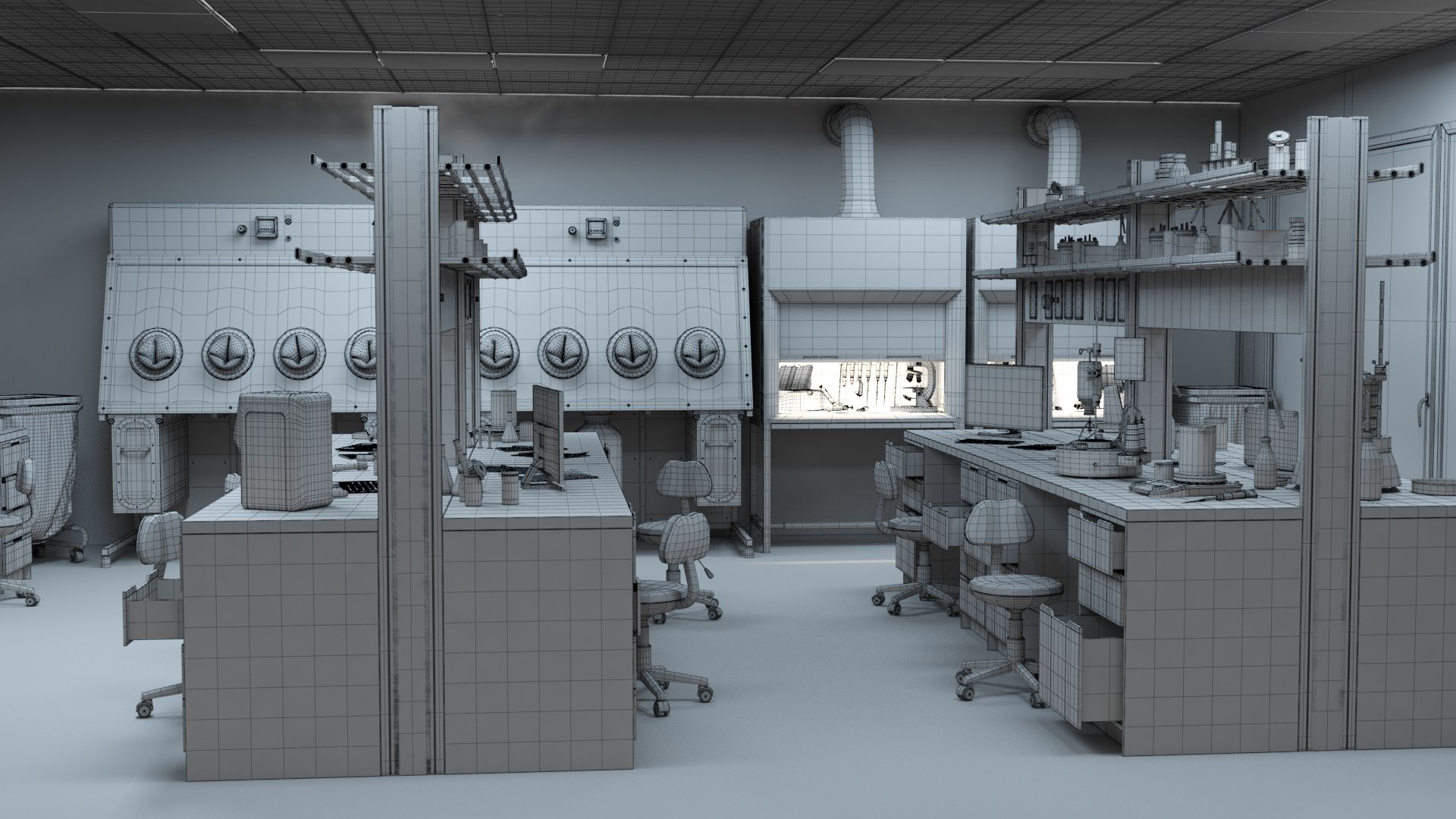 3D scientific laboratory lab model - TurboSquid 1625633