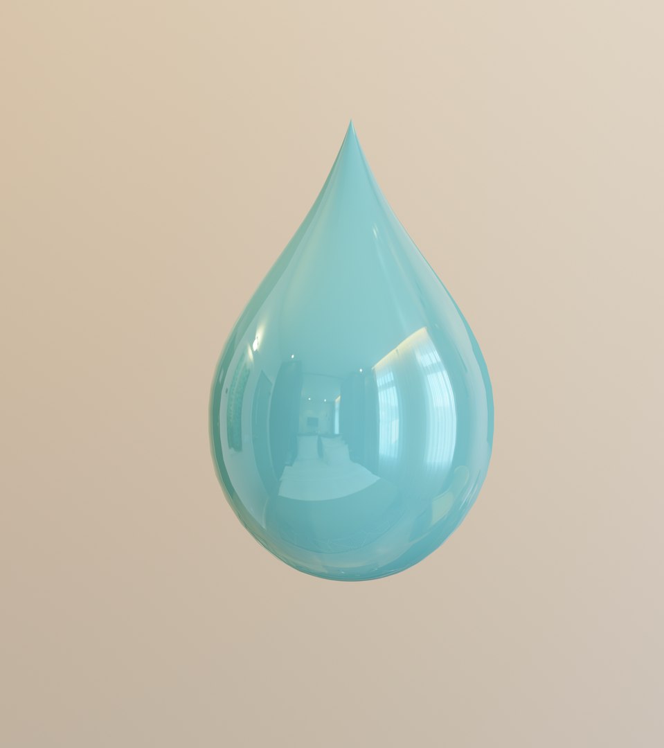 Color Droplet 3D Model - TurboSquid 1442978