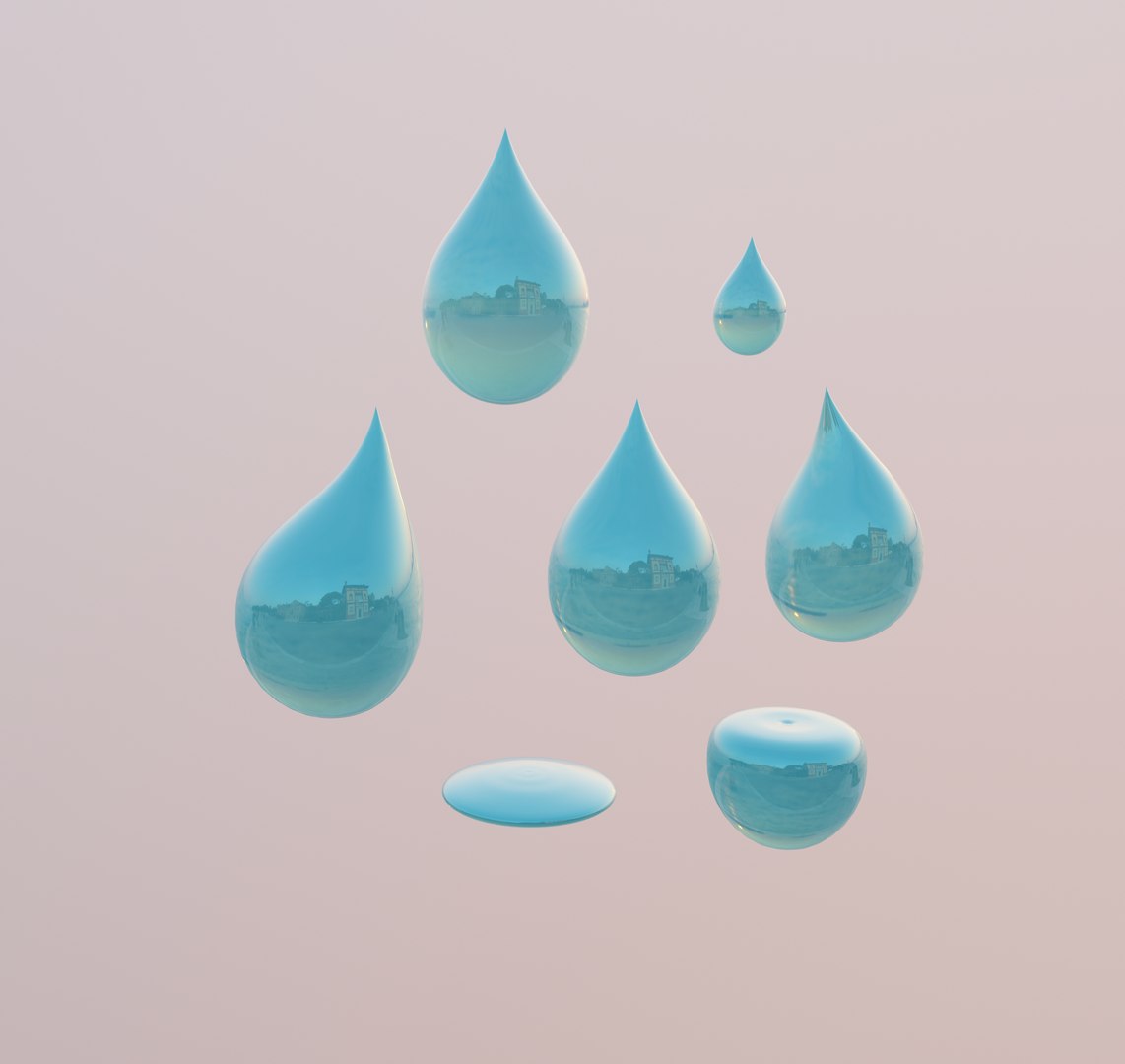 Color Droplet 3D Model - TurboSquid 1442978