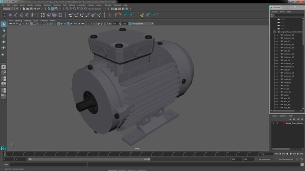 modelo 3d Motor eléctrico monofásico - TurboSquid 2127123