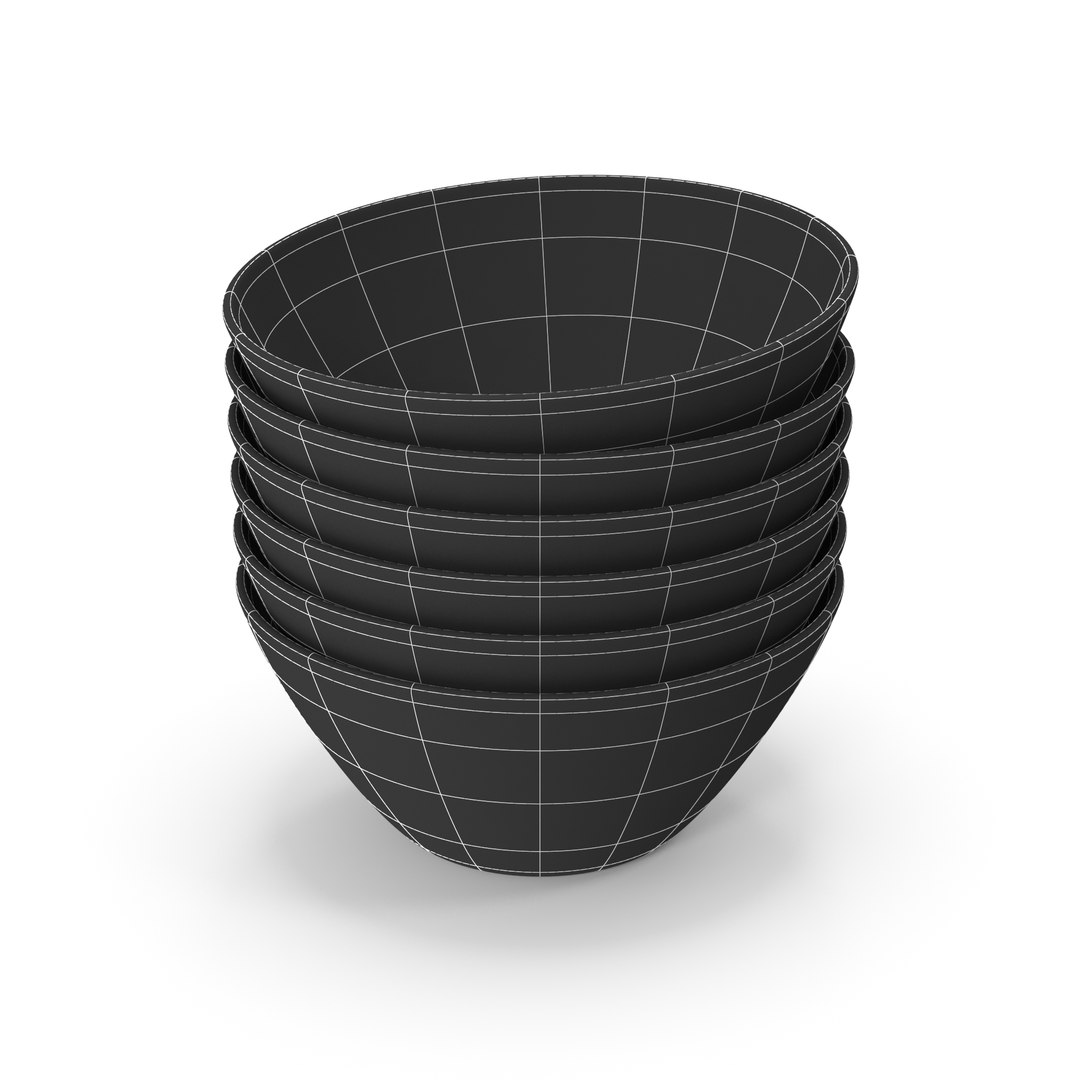 3D Stack Of Bowls - TurboSquid 1893129