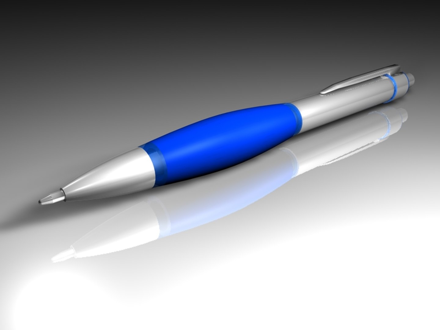 biro pen 3d c4d