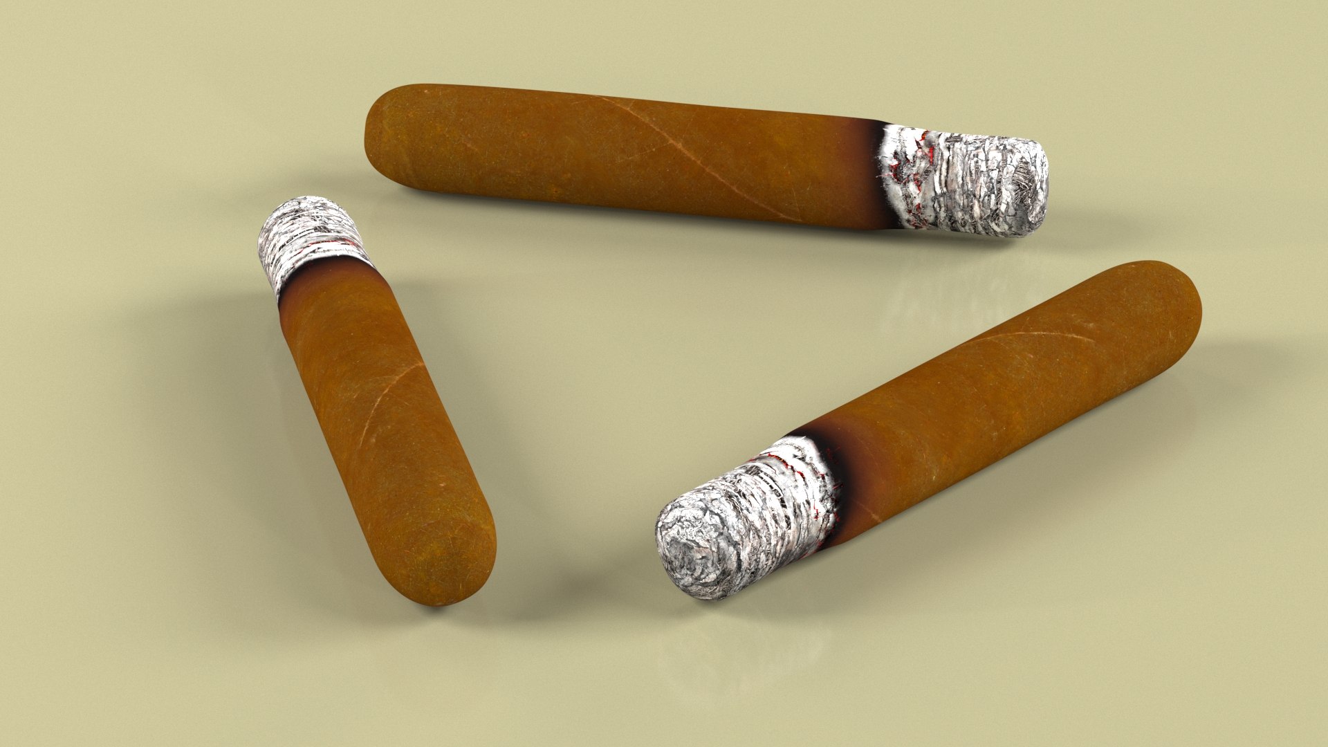 Cuban Cigar Short Smoking 3D Model - TurboSquid 2273143