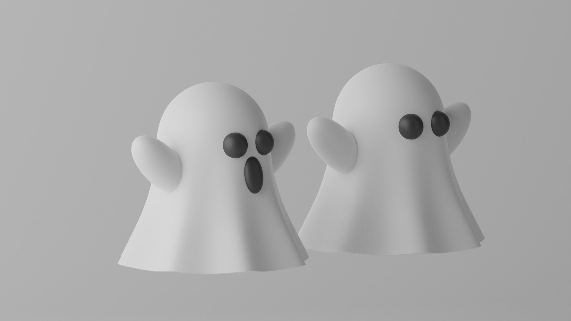 3D Model Cartoon Cute Ghost - TurboSquid 2185059