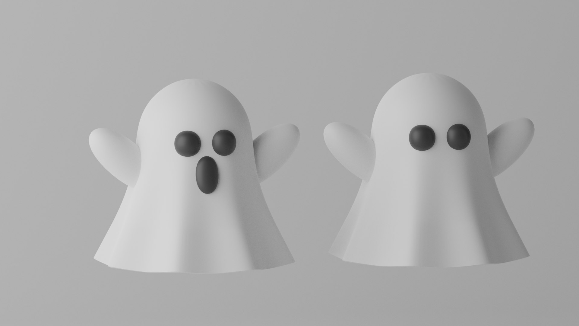 3D Model Cartoon Cute Ghost - TurboSquid 2185059