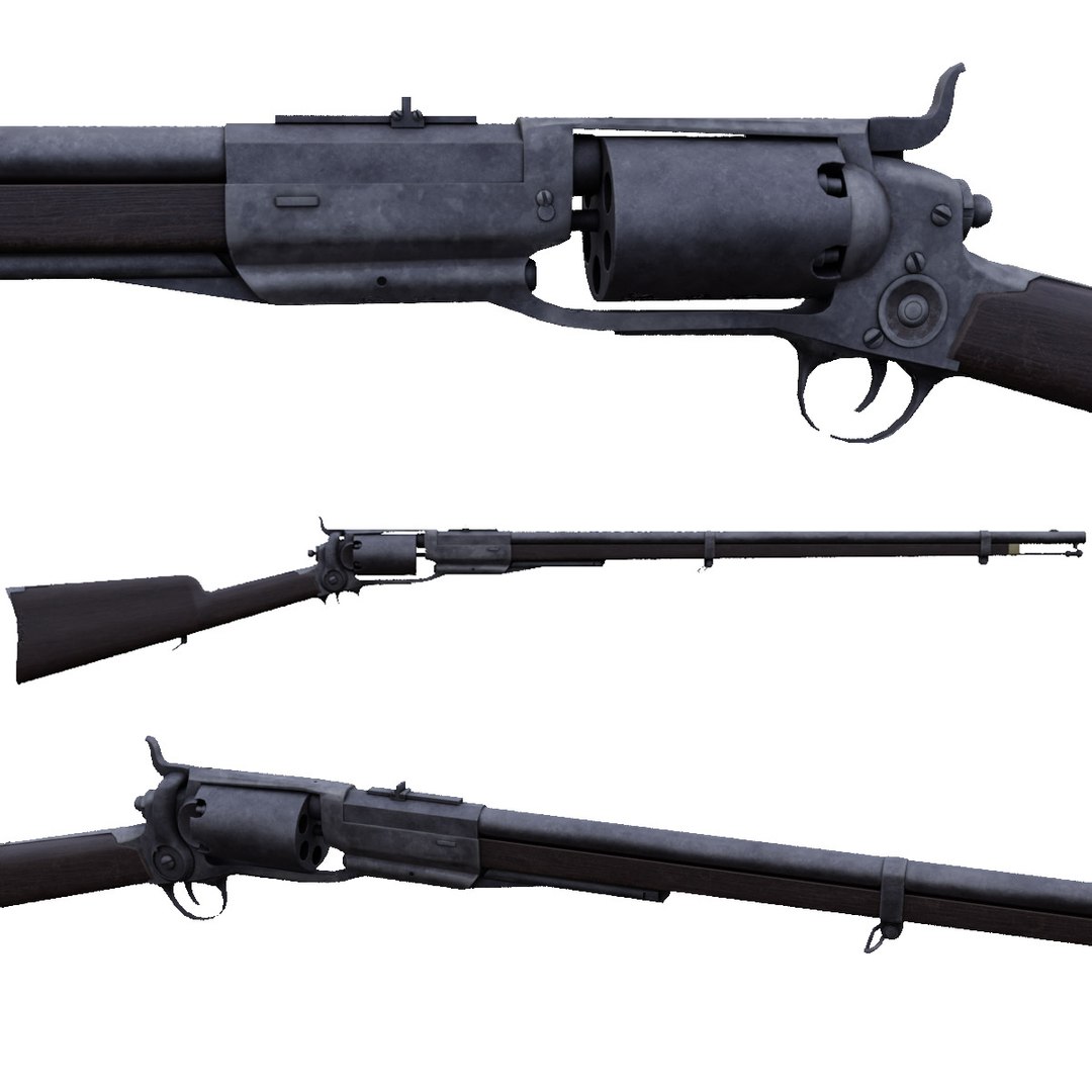 3D Model Colt 1855 Revolving Rifle - TurboSquid 2329789