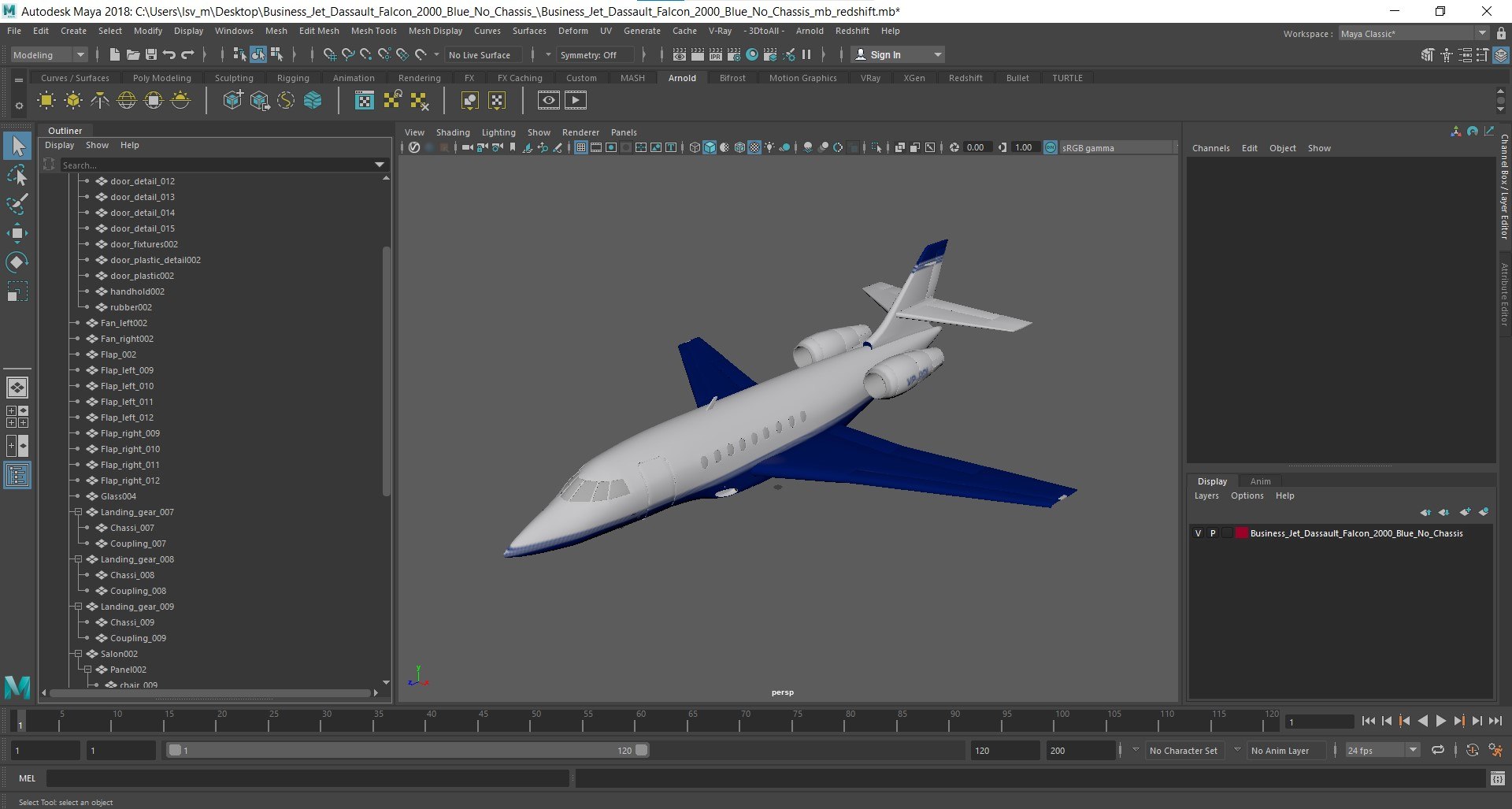 Business Jet Dassault Falcon 2000 Blue No Chassis 3D Model - TurboSquid ...