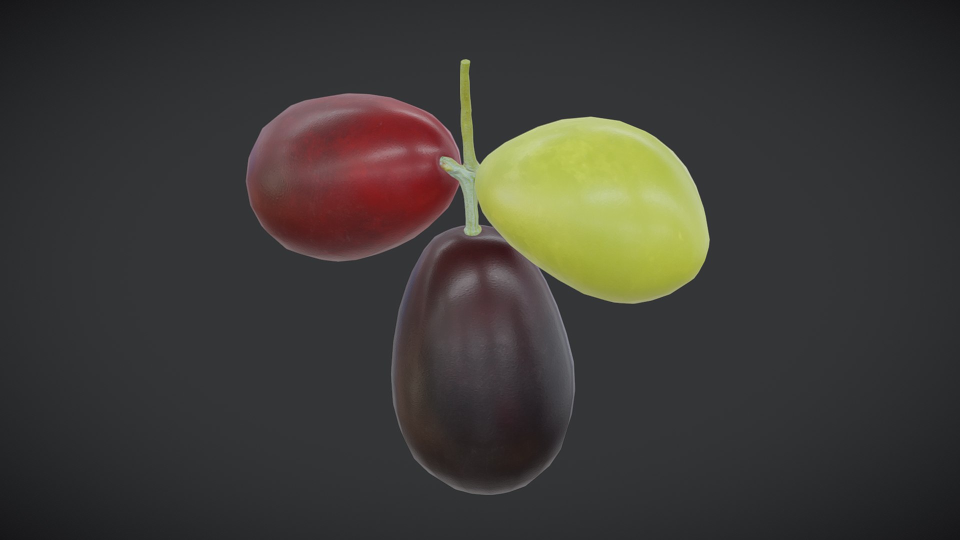 Fruit Jambul Low Poly 3D - TurboSquid 2367763