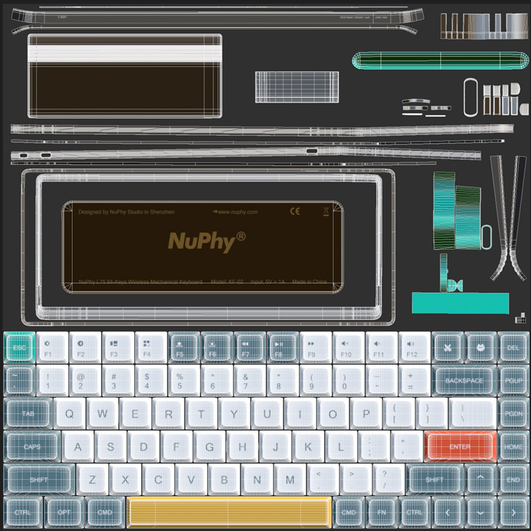 3D Nuphy AIR75 Keyboard Model - TurboSquid 2165705