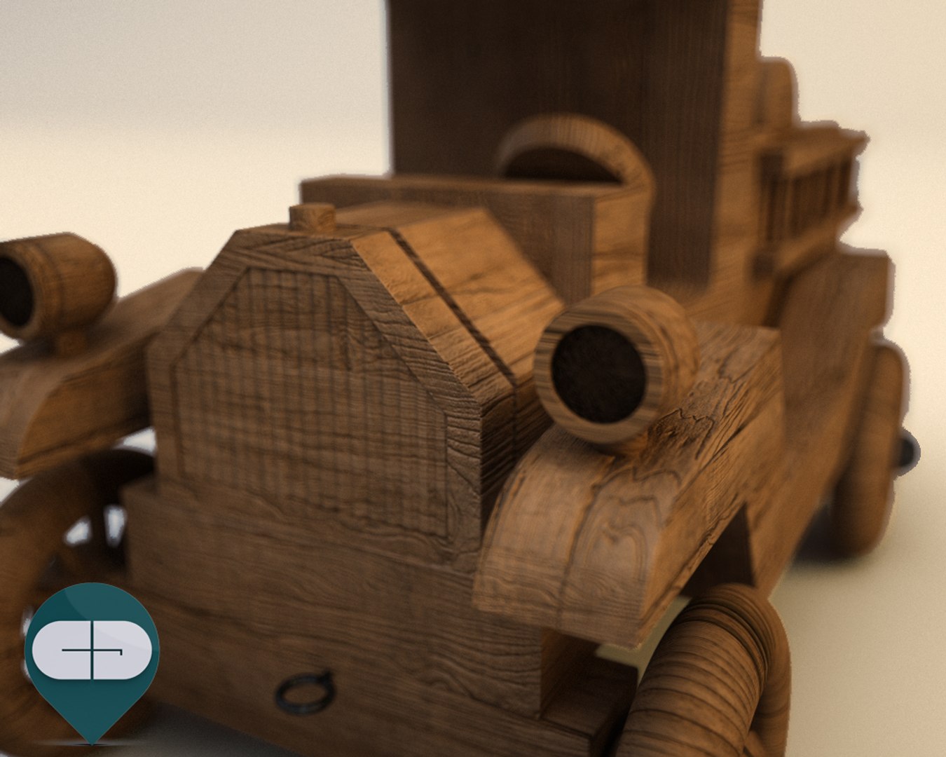 Wood Car Wooden 3d Model