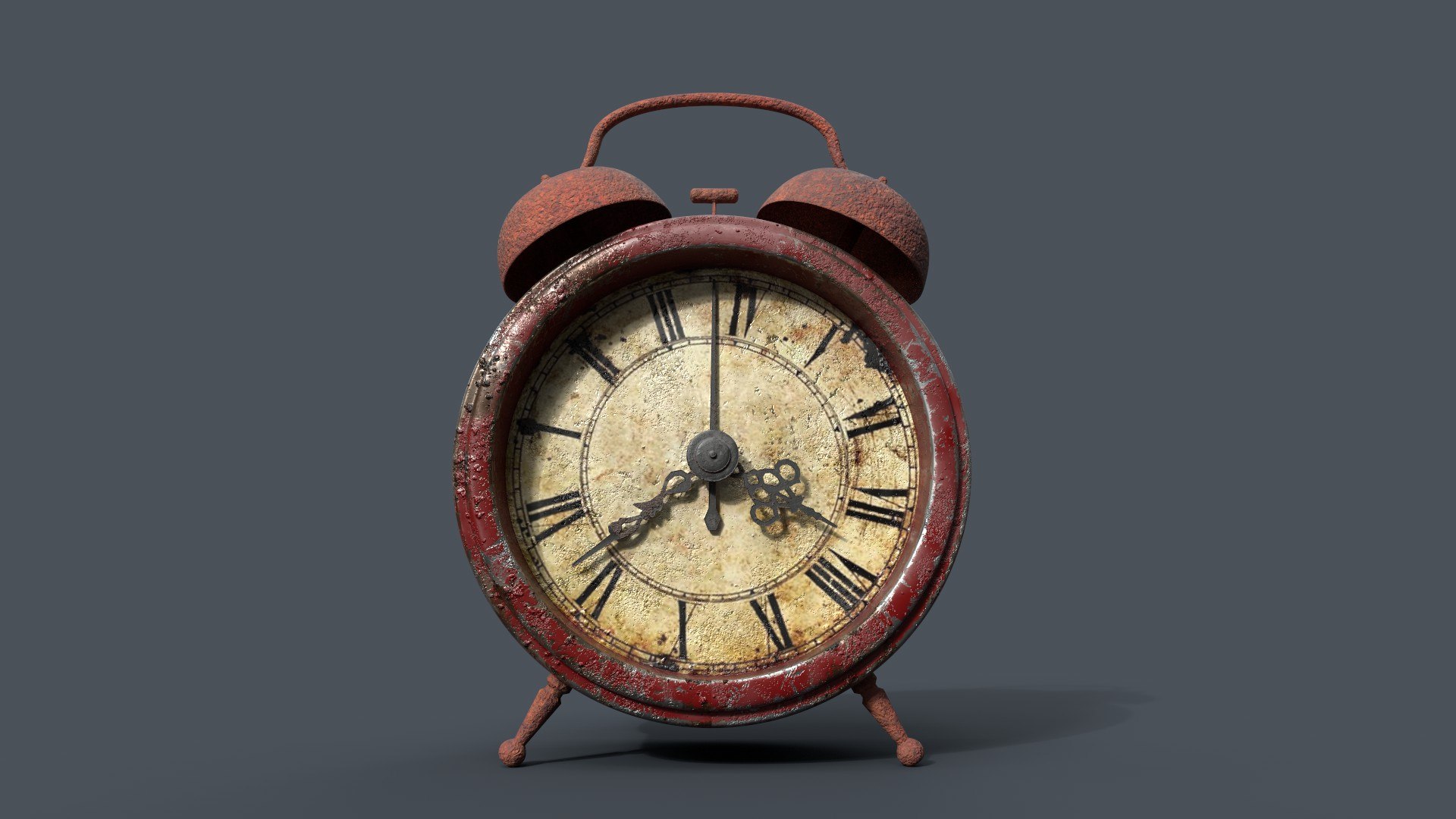 Realistic Alarm Vintage Clock 3D - TurboSquid 2229163