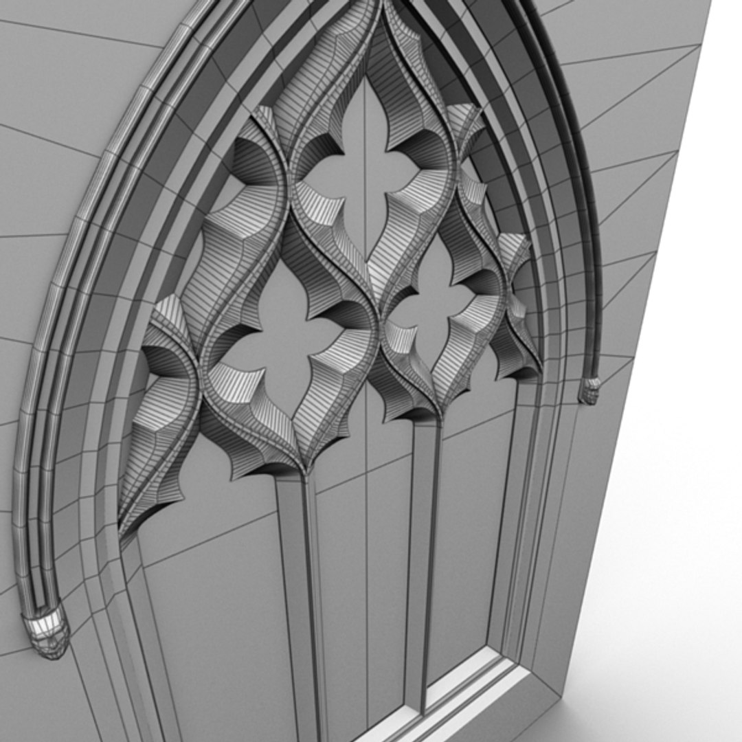 3d Gothic Window Model