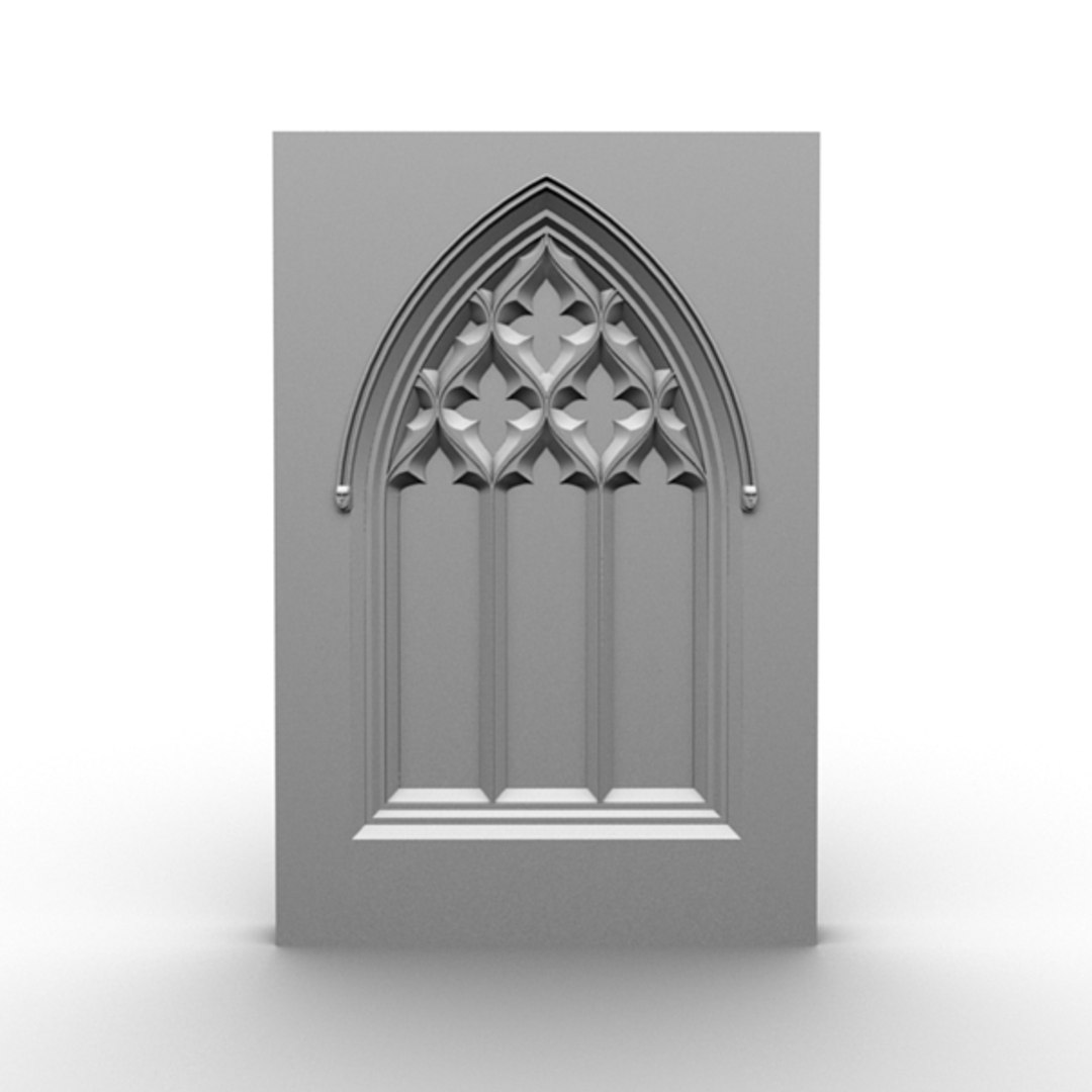 3d Gothic Window Model