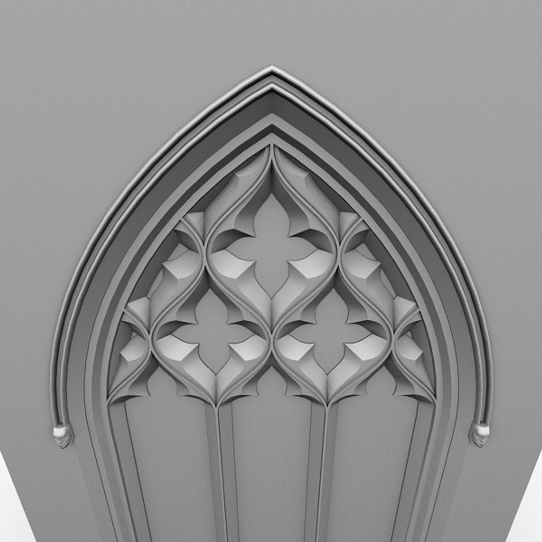 3d Gothic Window Model