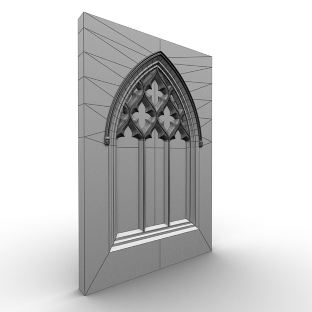 3d Gothic Window Model
