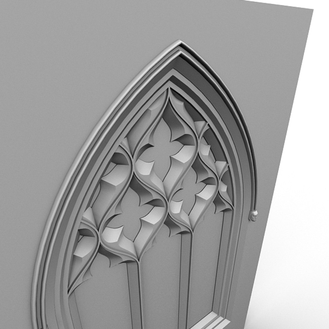 3d Gothic Window Model