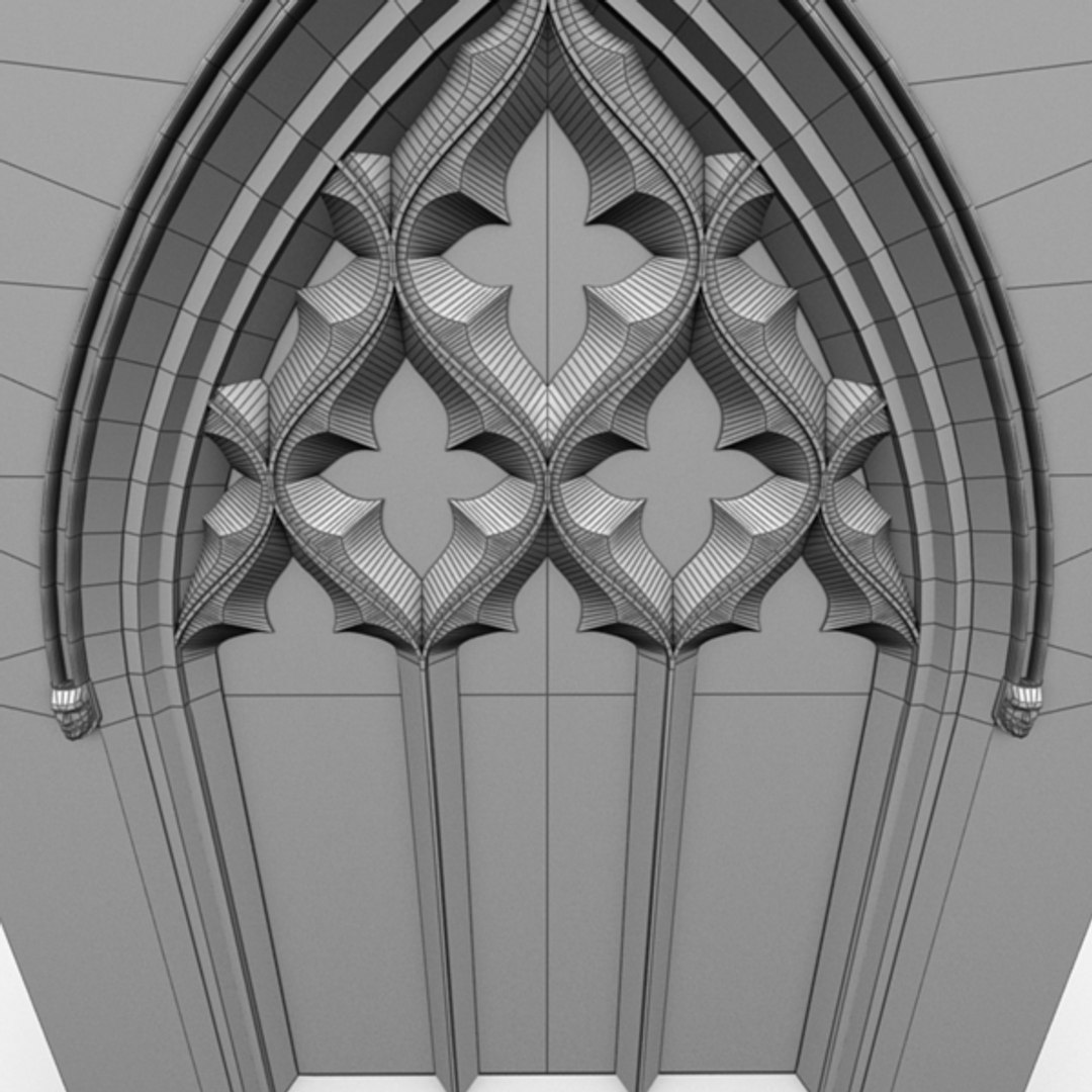 3d Gothic Window Model