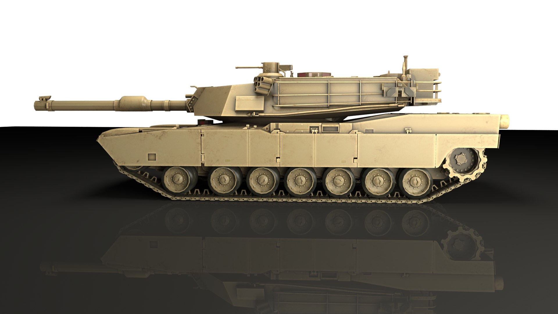 Tank M1A1 3D Model - TurboSquid 2133001