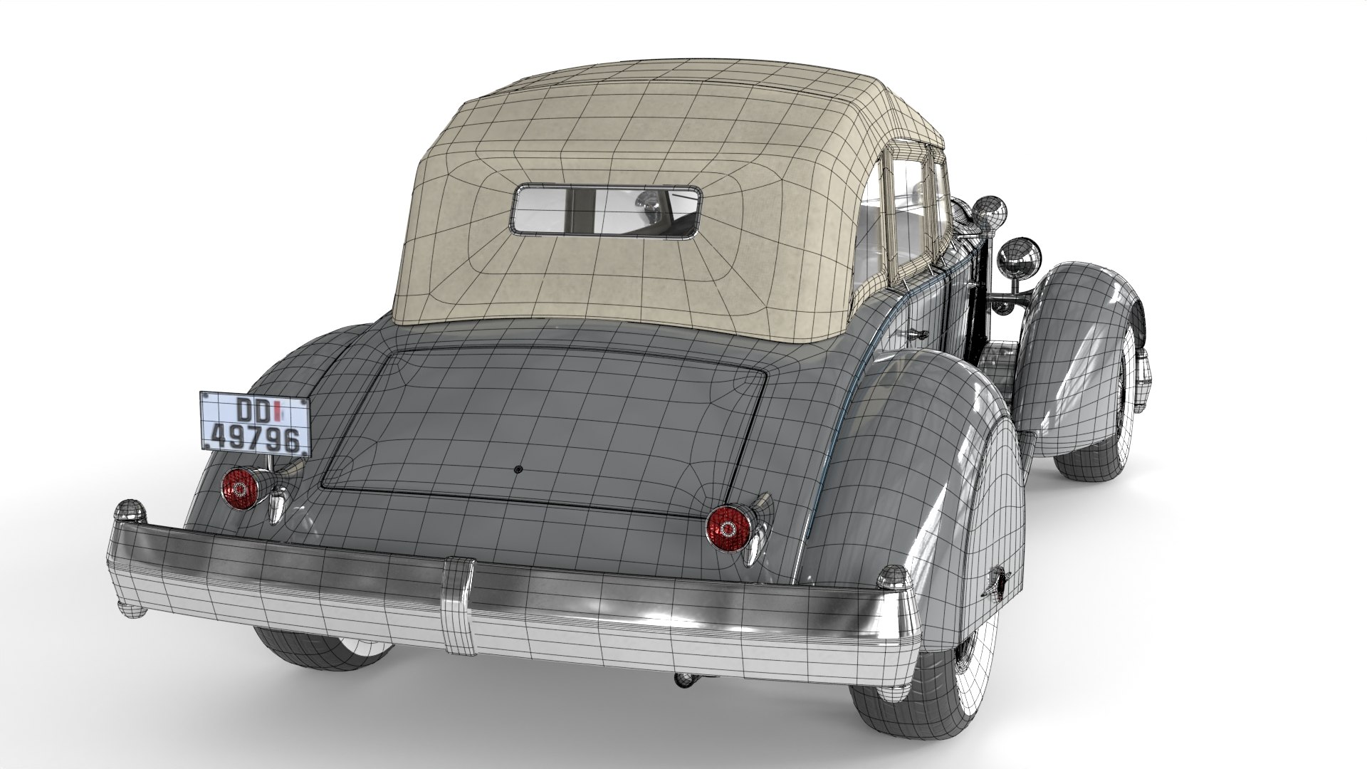 3D retro car model - TurboSquid 1547613