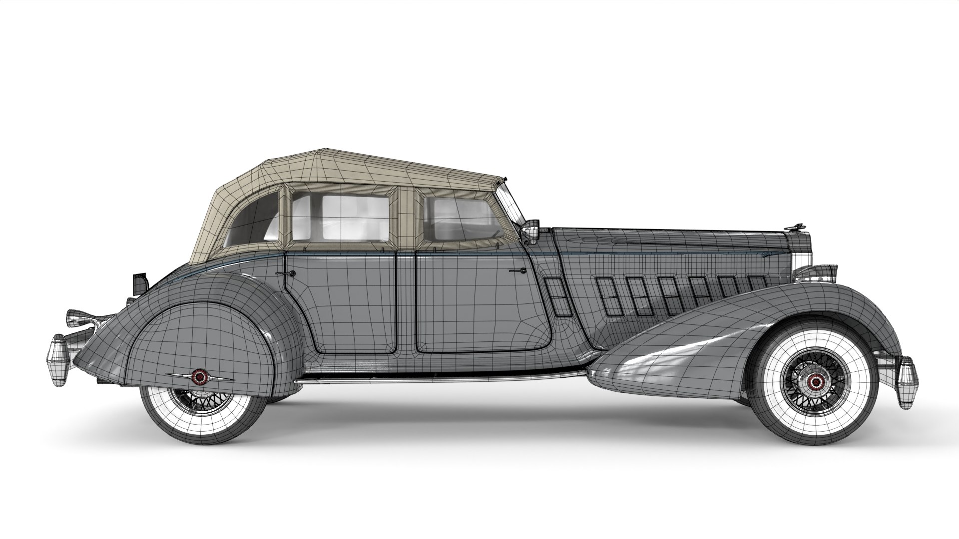 3D retro car model - TurboSquid 1547613