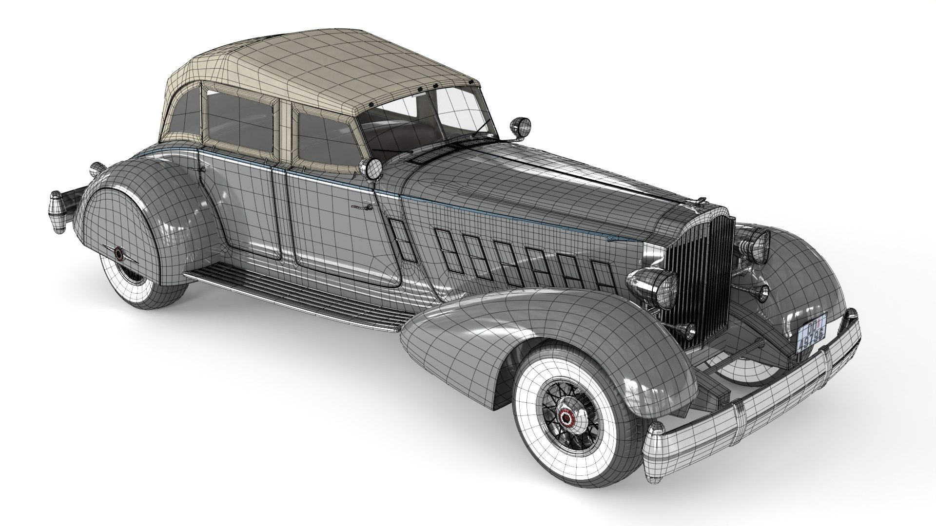 3D retro car model - TurboSquid 1547613