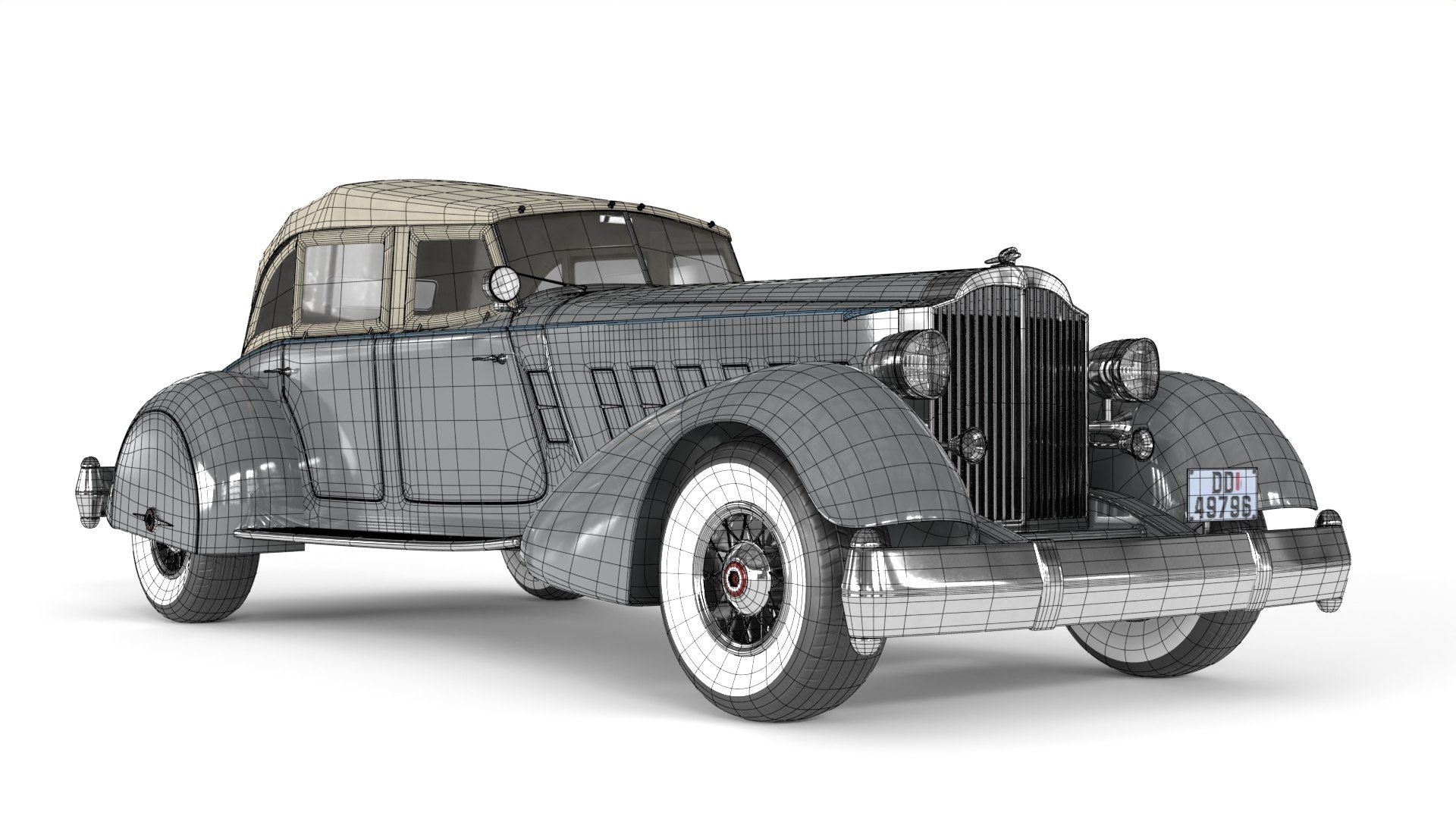 3D retro car model - TurboSquid 1547613