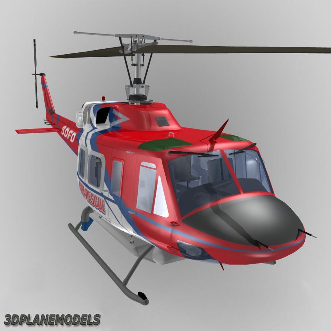 Bell 212 Huey Helicopter 3d Model