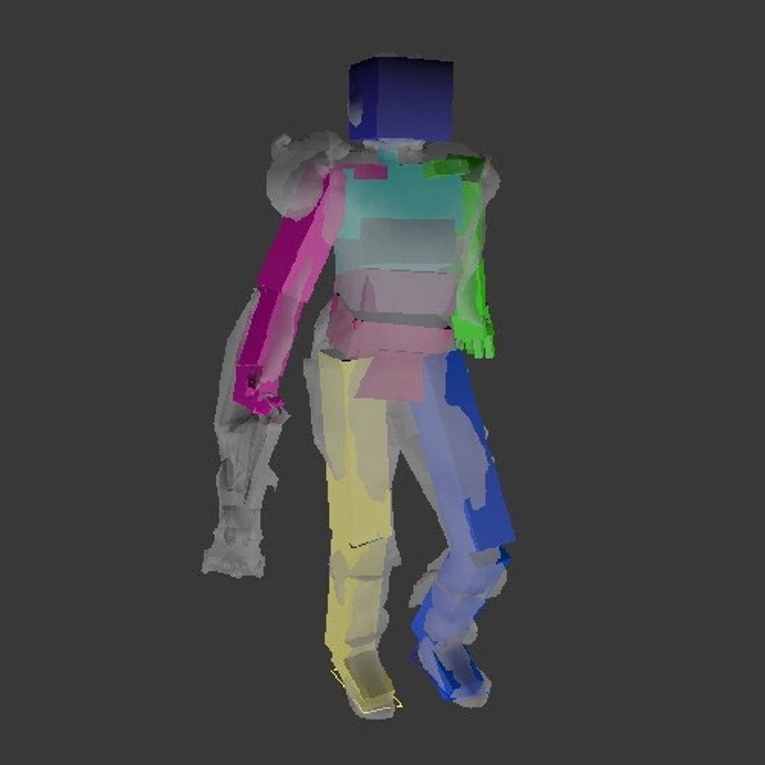 robot droid character walk 3d model