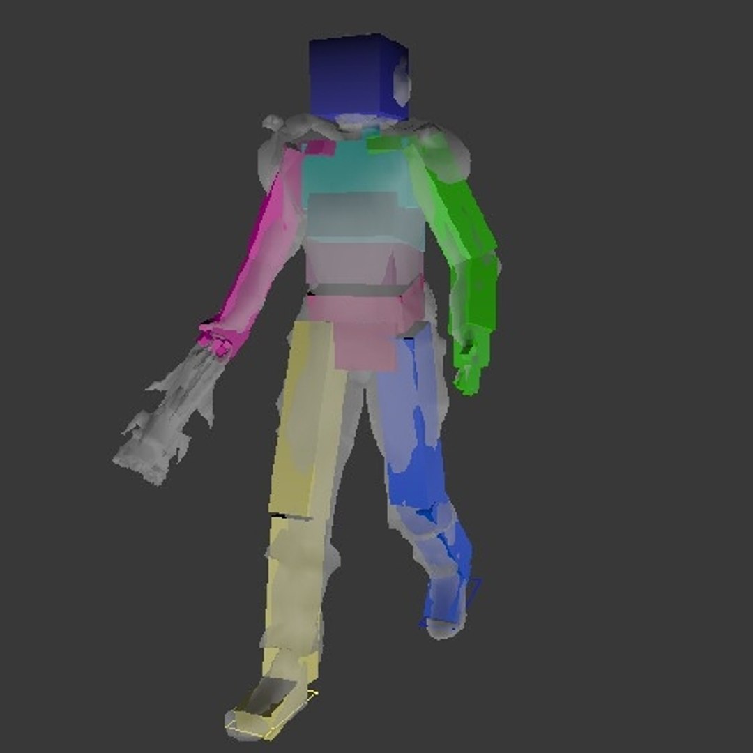robot droid character walk 3d model