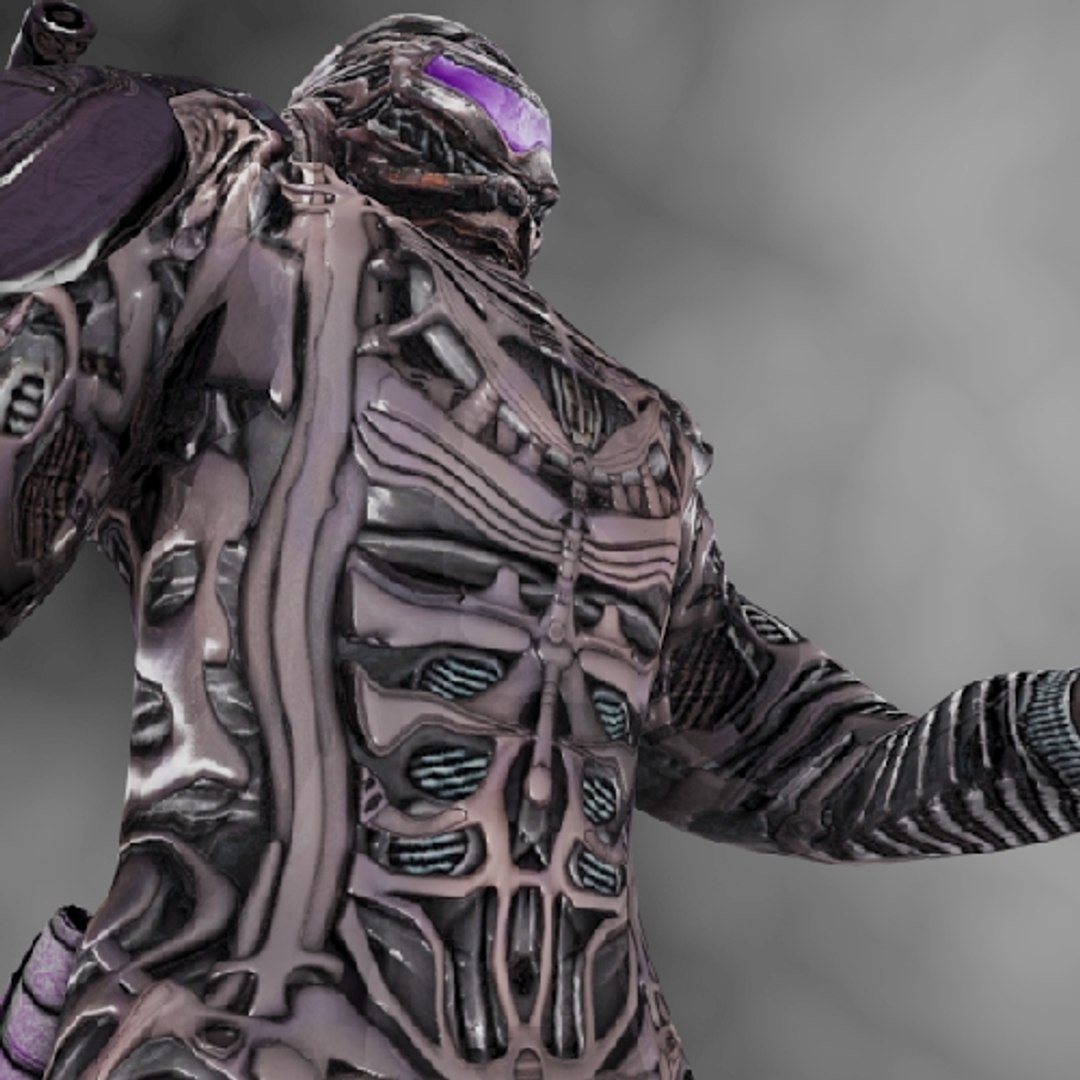 robot droid character walk 3d model