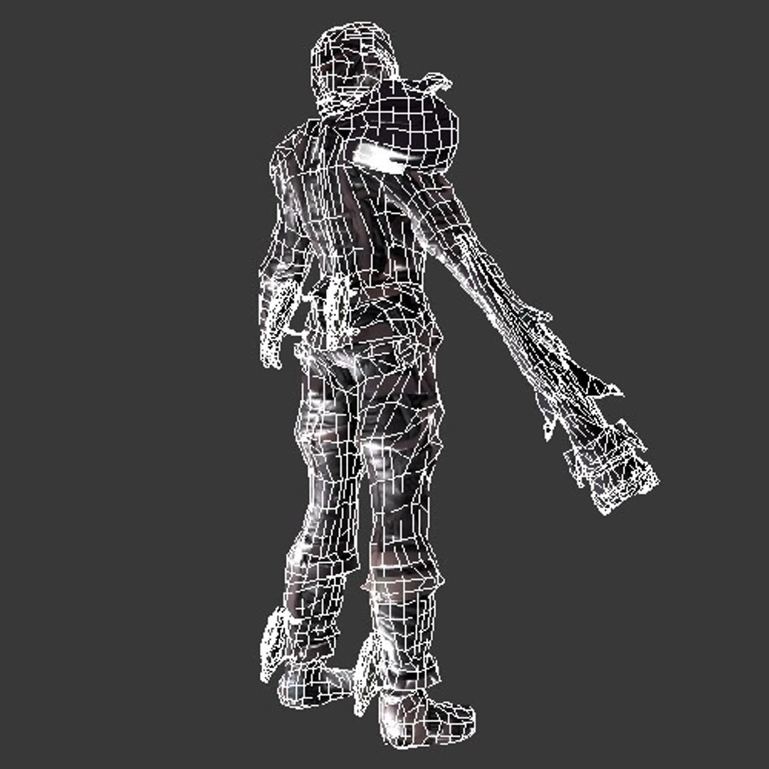 robot droid character walk 3d model