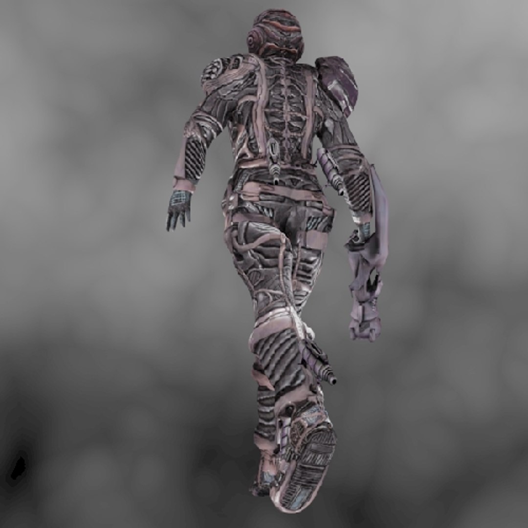 robot droid character walk 3d model