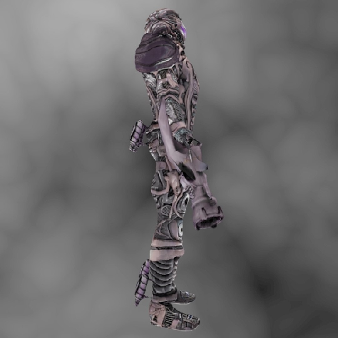 robot droid character walk 3d model