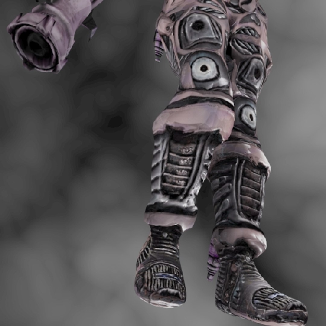 robot droid character walk 3d model